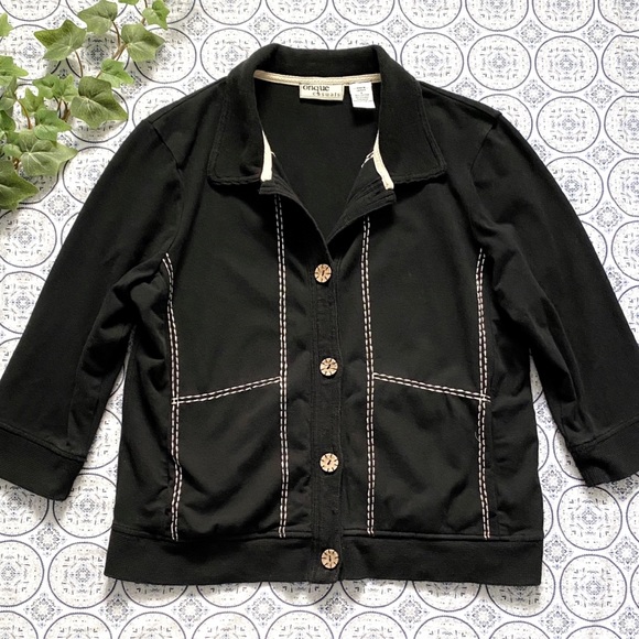 Onque Casuals | Jackets & Coats | Vintage Onque Casuals Cotton Jersey ...